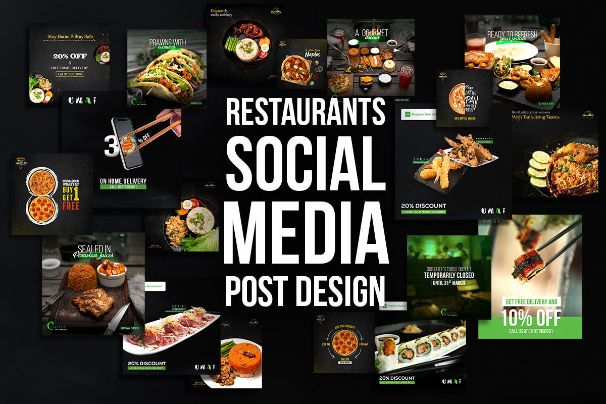 Creative Social Media Post Design (Restaurants) by Md HI Shuvo on Dribbble