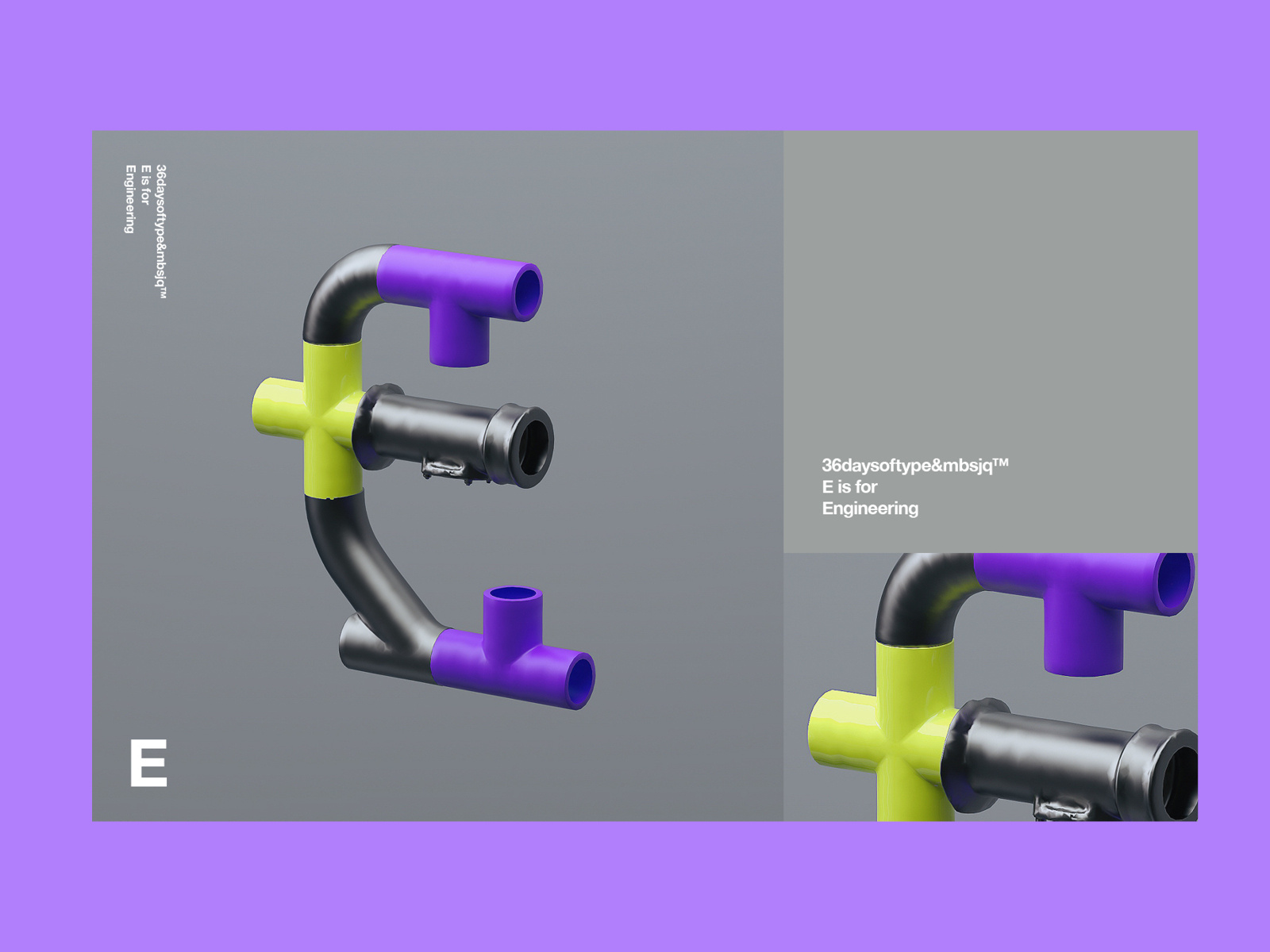 36daysoftype&mbsjq™ | E is for Engineering by MadeByStudioJQ on Dribbble