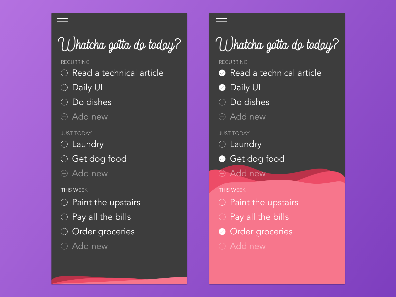 Day 42 ToDo List By Lyzzi Brooks On Dribbble