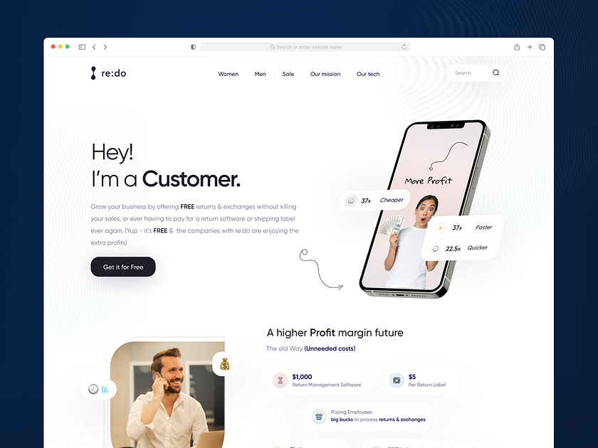 Landing Page - Minimal Style by Amir Baqian for Ace on Dribbble