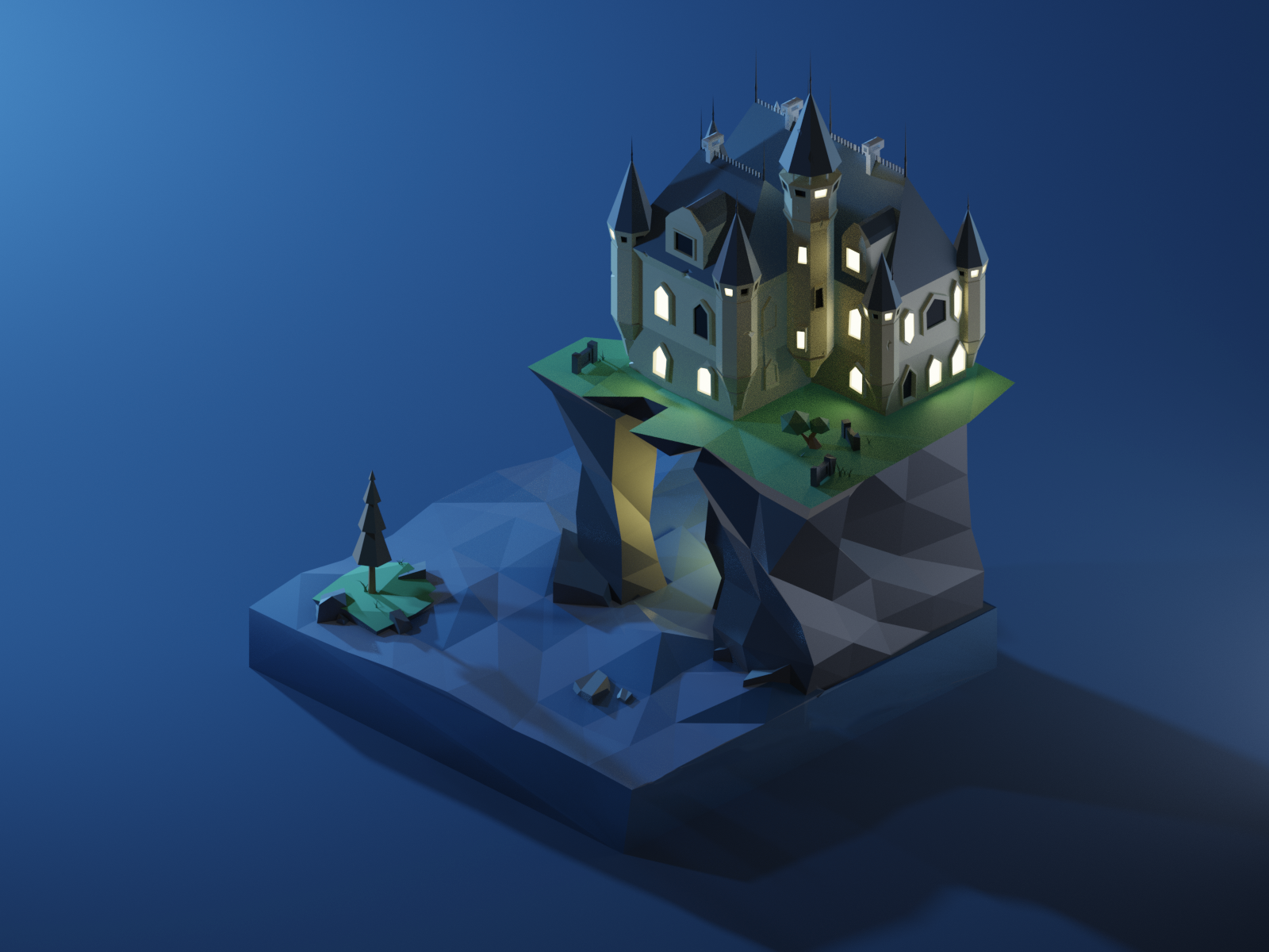 Castle At Night by Pelopoly on Dribbble
