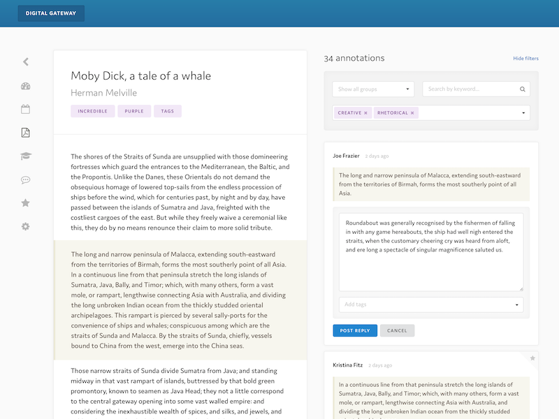 Student Annotation App by Gavin Hall on Dribbble