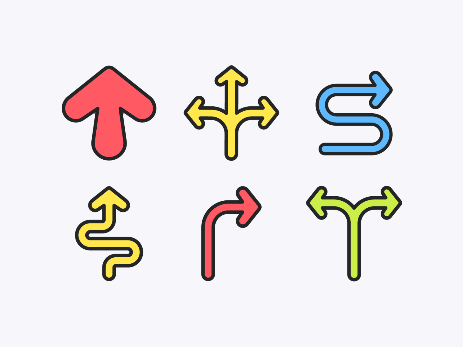 Rounded Arrows Icon Pack by Jesus Chavarria on Dribbble