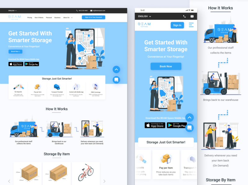 Redesign BEAM - Space Storage by Bagus Ramdani on Dribbble
