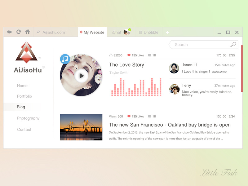 UI for website by Yujianhua on Dribbble