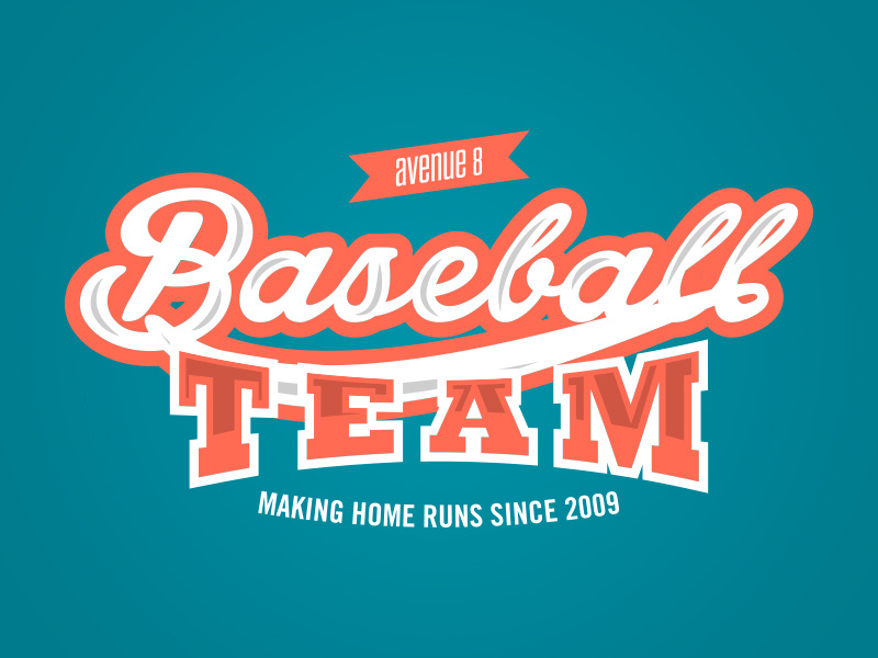 Avenue8 Baseball logo by Jean-Baptiste Vachon - V.85' on Dribbble