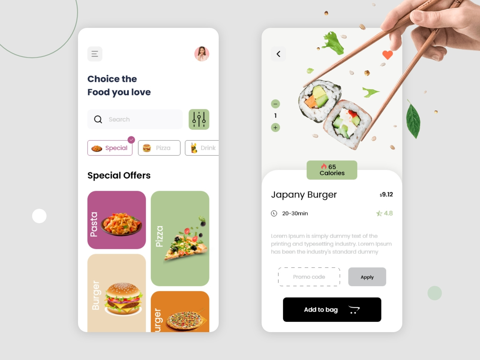 food ordering app ui design by Alam on Dribbble