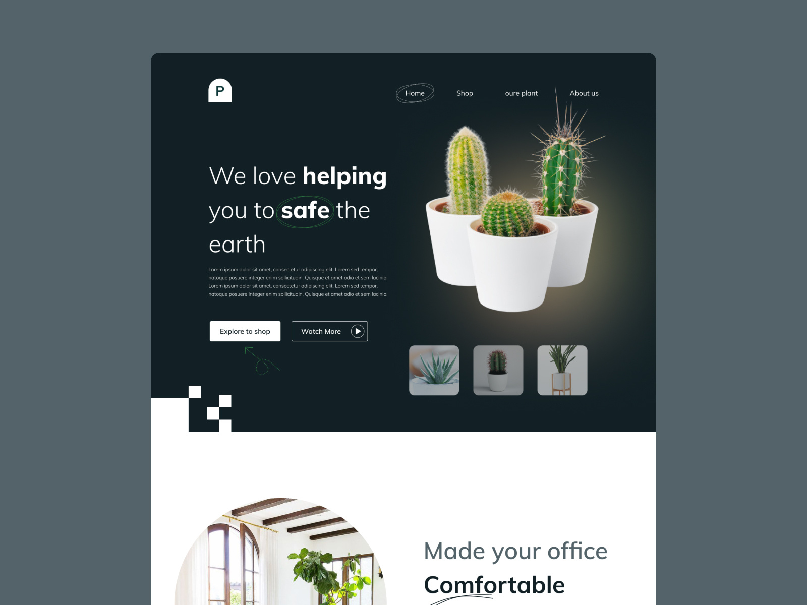 Indoor tree plant web ux by Alam on Dribbble
