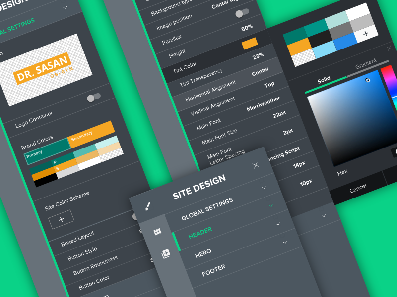 Website Designer Controls by Justin Roberts on Dribbble