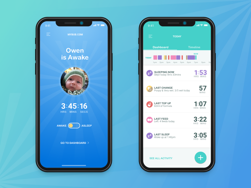 Baby Tracking App by Justin Roberts on Dribbble