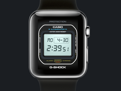 Apple Watch Retro Gshock Clock by Daniel Macedo - Dribbble