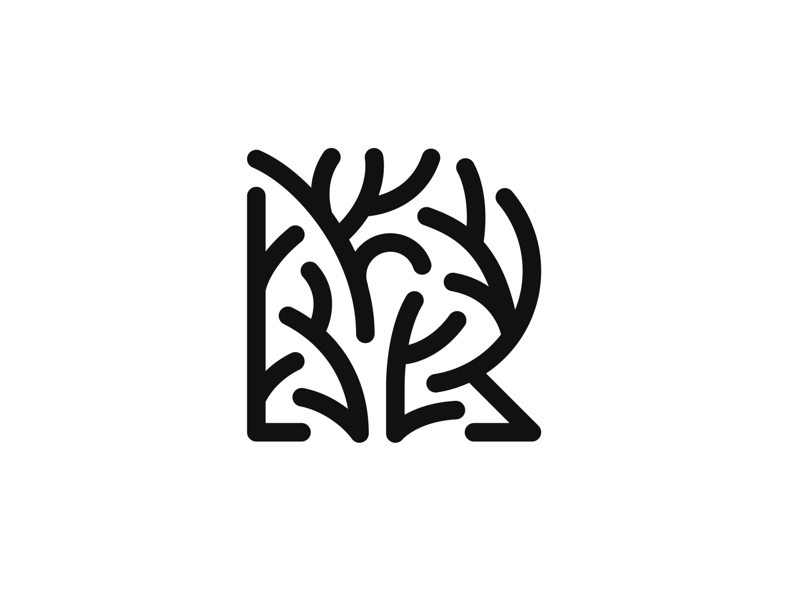 Letter R + Tree by Anano Martsvaladze | Logo Designer on Dribbble