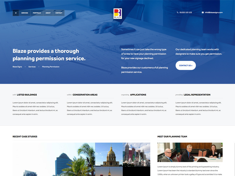 Blaze - Planning Permission Page by Andrew Fairlie on Dribbble