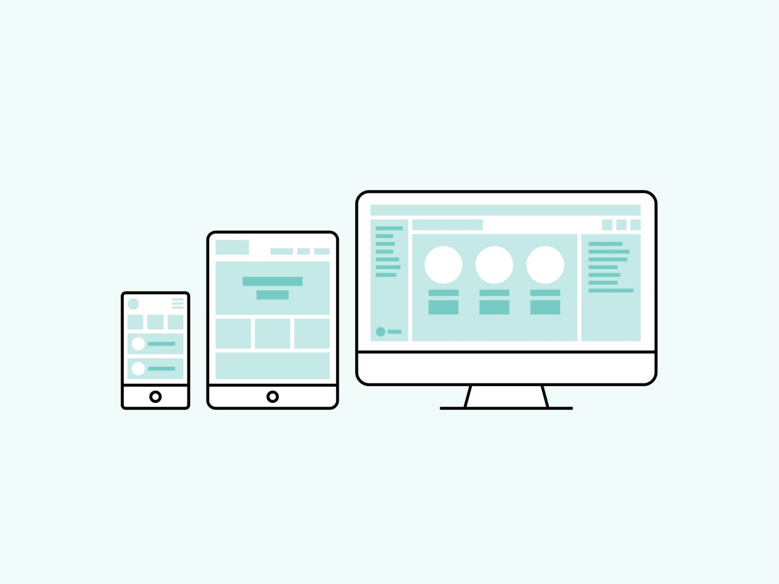 Mobile, Tablet, Desktop by Jed on Dribbble