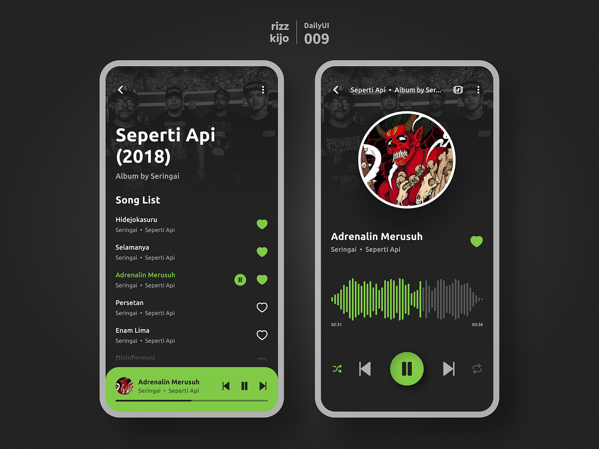 Mp3 Player UI Design designs, themes, templates and downloadable ...