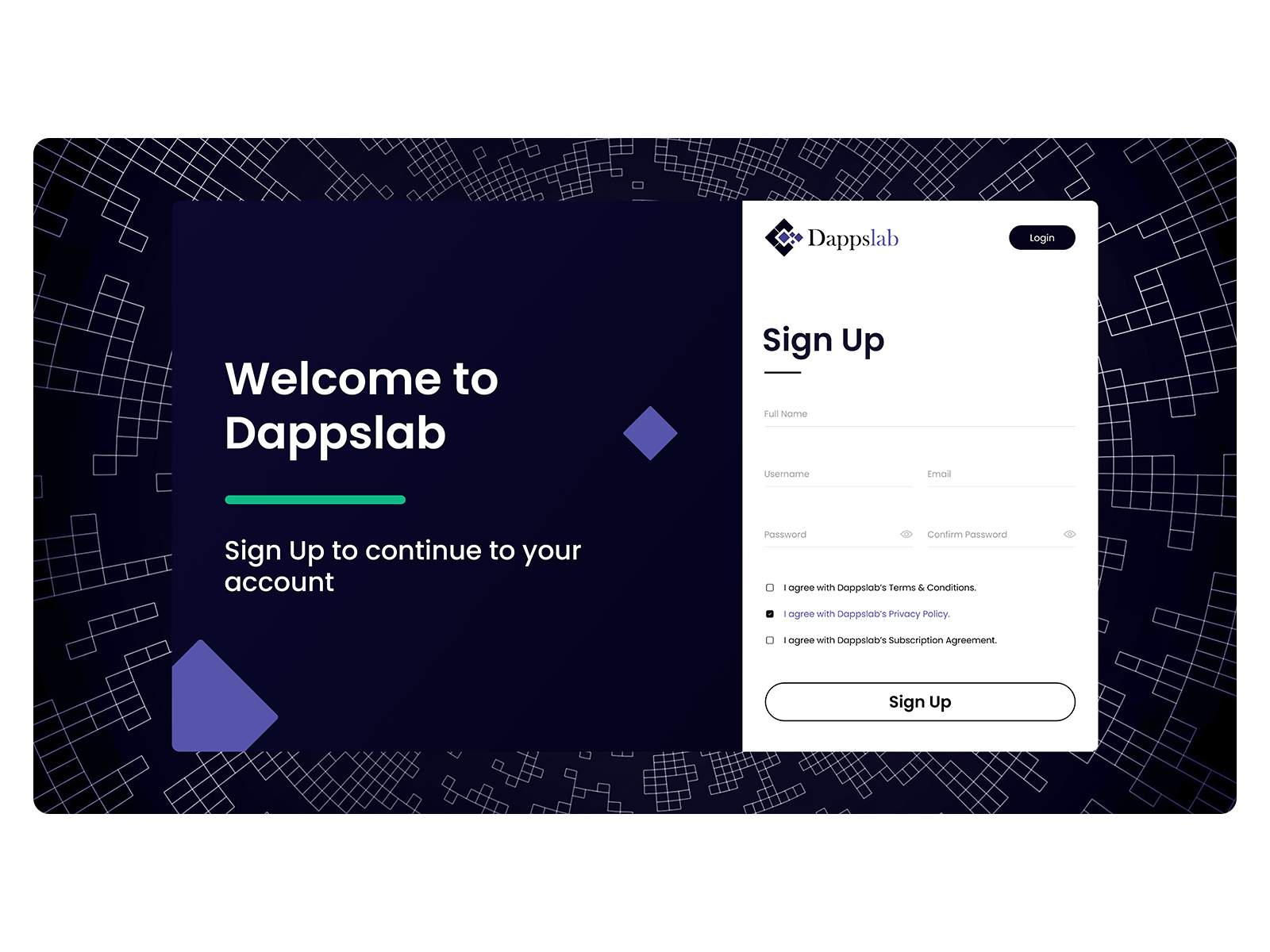 Signup Page Web UI by Abdul Rehman on Dribbble
