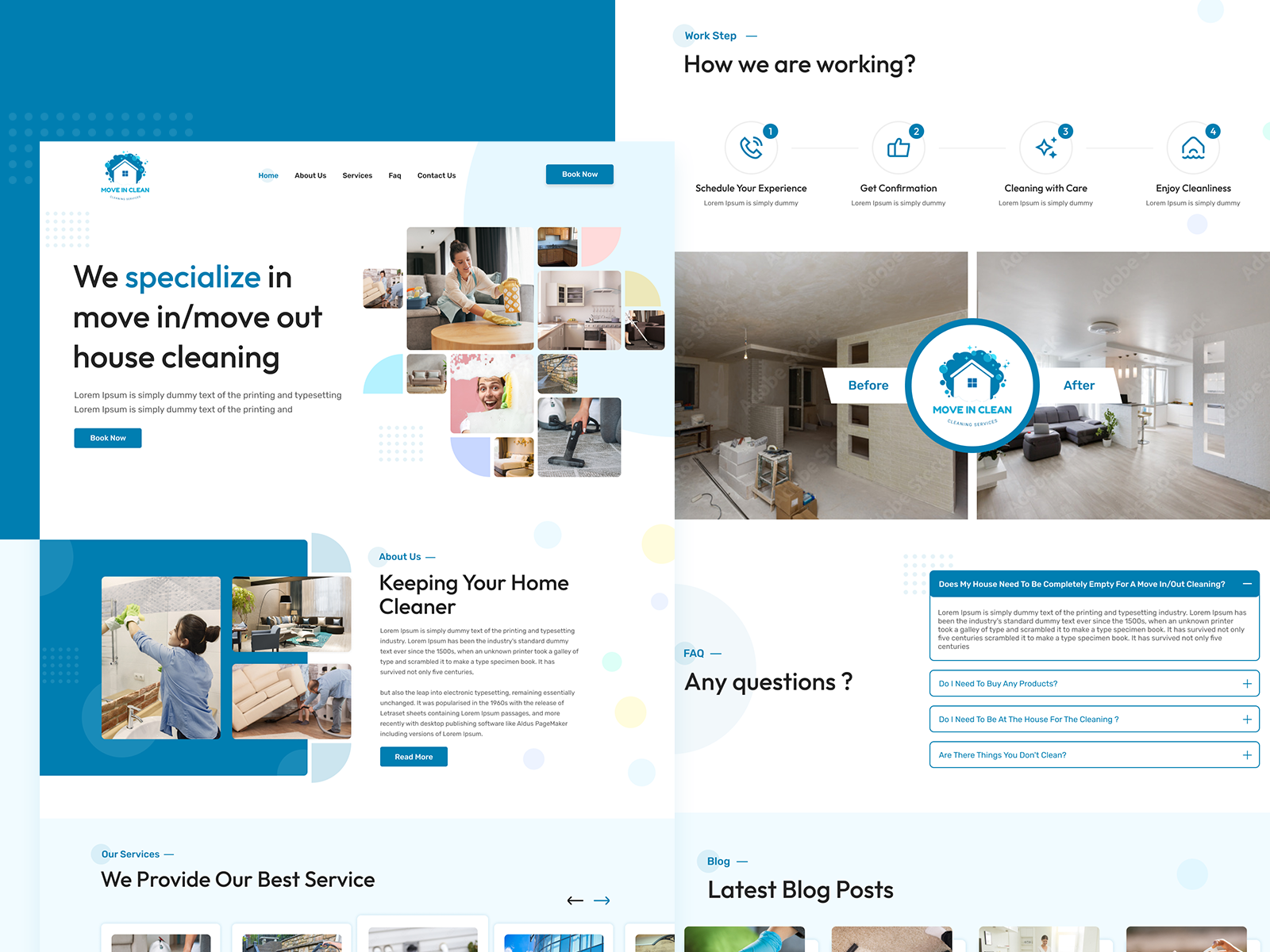 Move In Clean UI/UX Design by Arity Infoway on Dribbble