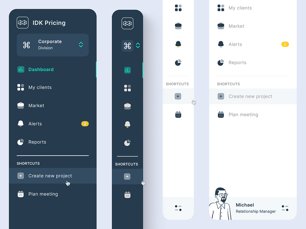 Collapsed Menu Designs Themes Templates And Downloadable Graphic Elements On Dribbble 
