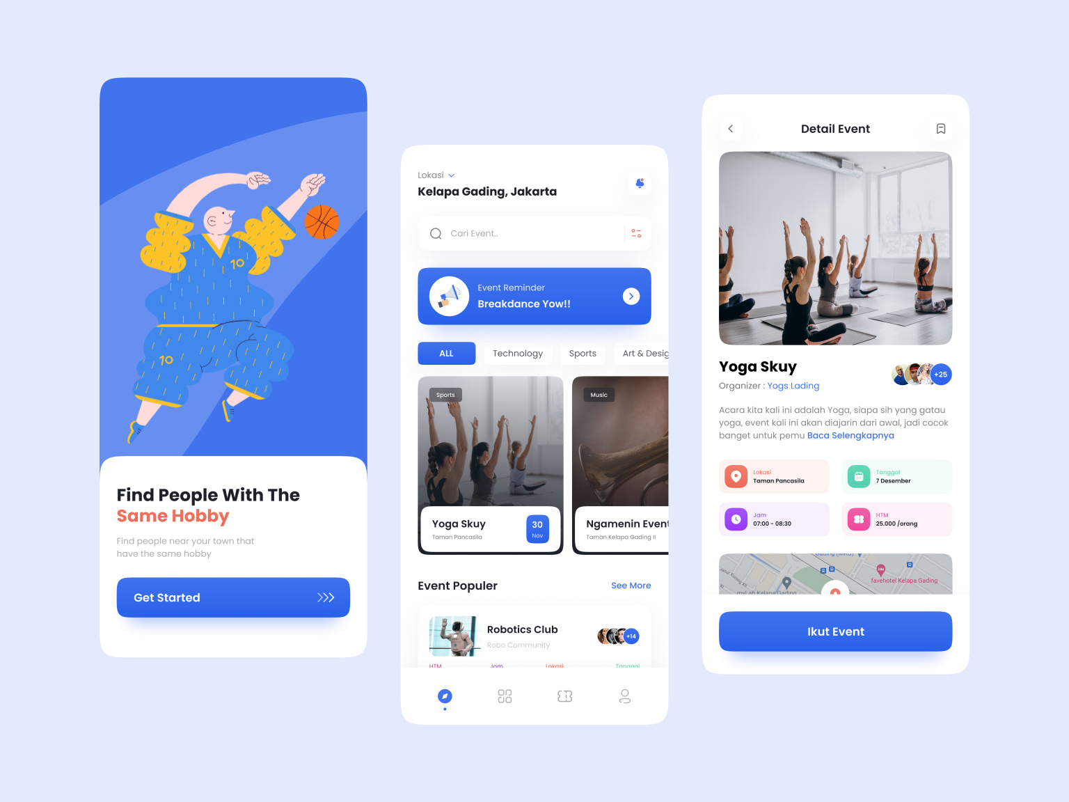 Event Mobile App by Vetrick Wilsen on Dribbble