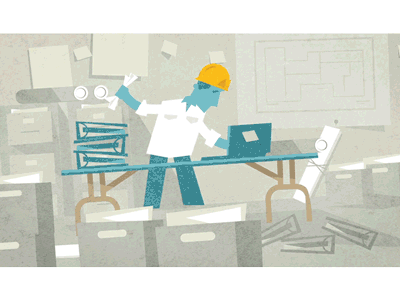 Struggling Foreman by Andrew Davies for Paragon Design Group on Dribbble
