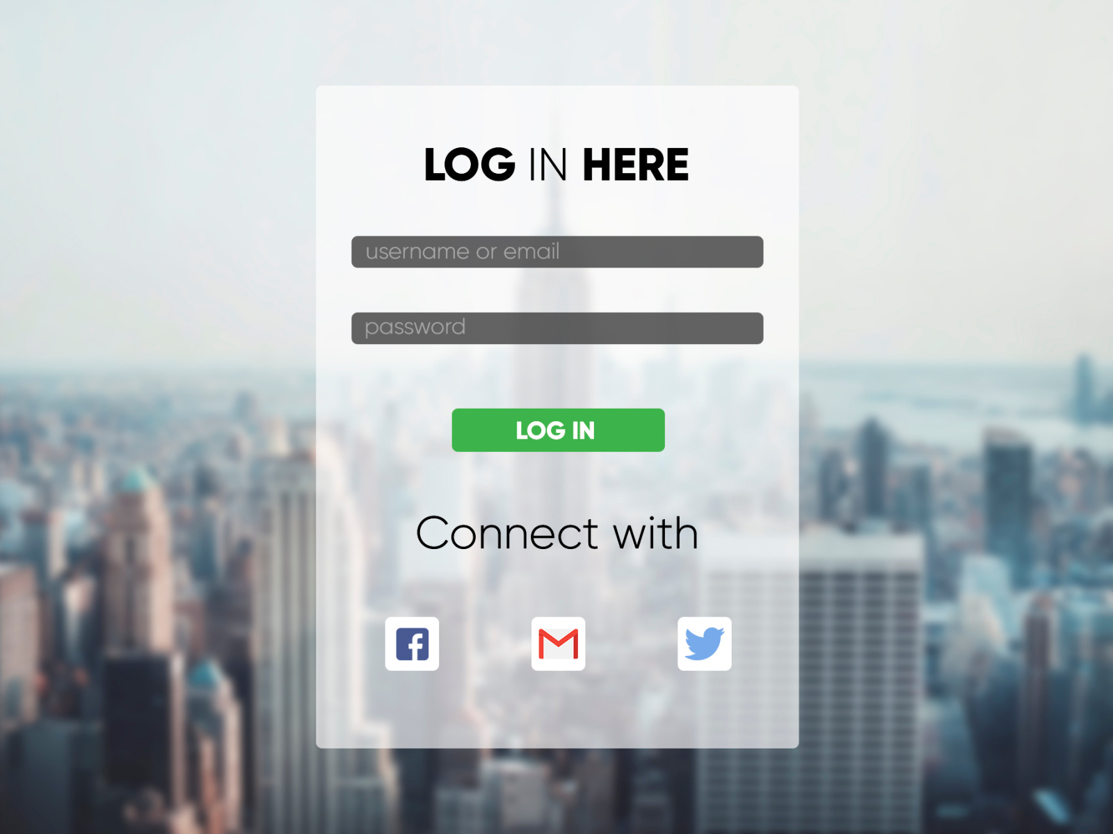 Log In Page by Farhad Been Yousuf on Dribbble