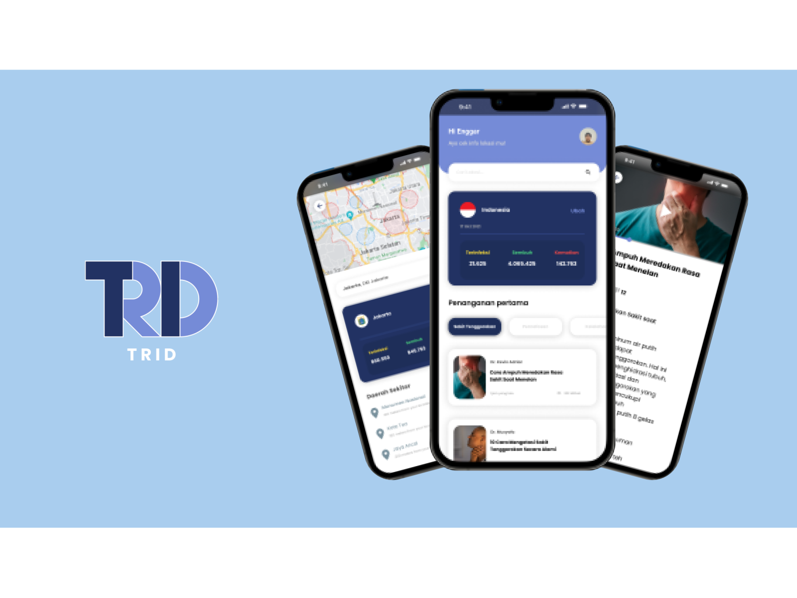 TRID (Treatment for Covid) App Design by Aqsha Munggaran on Dribbble