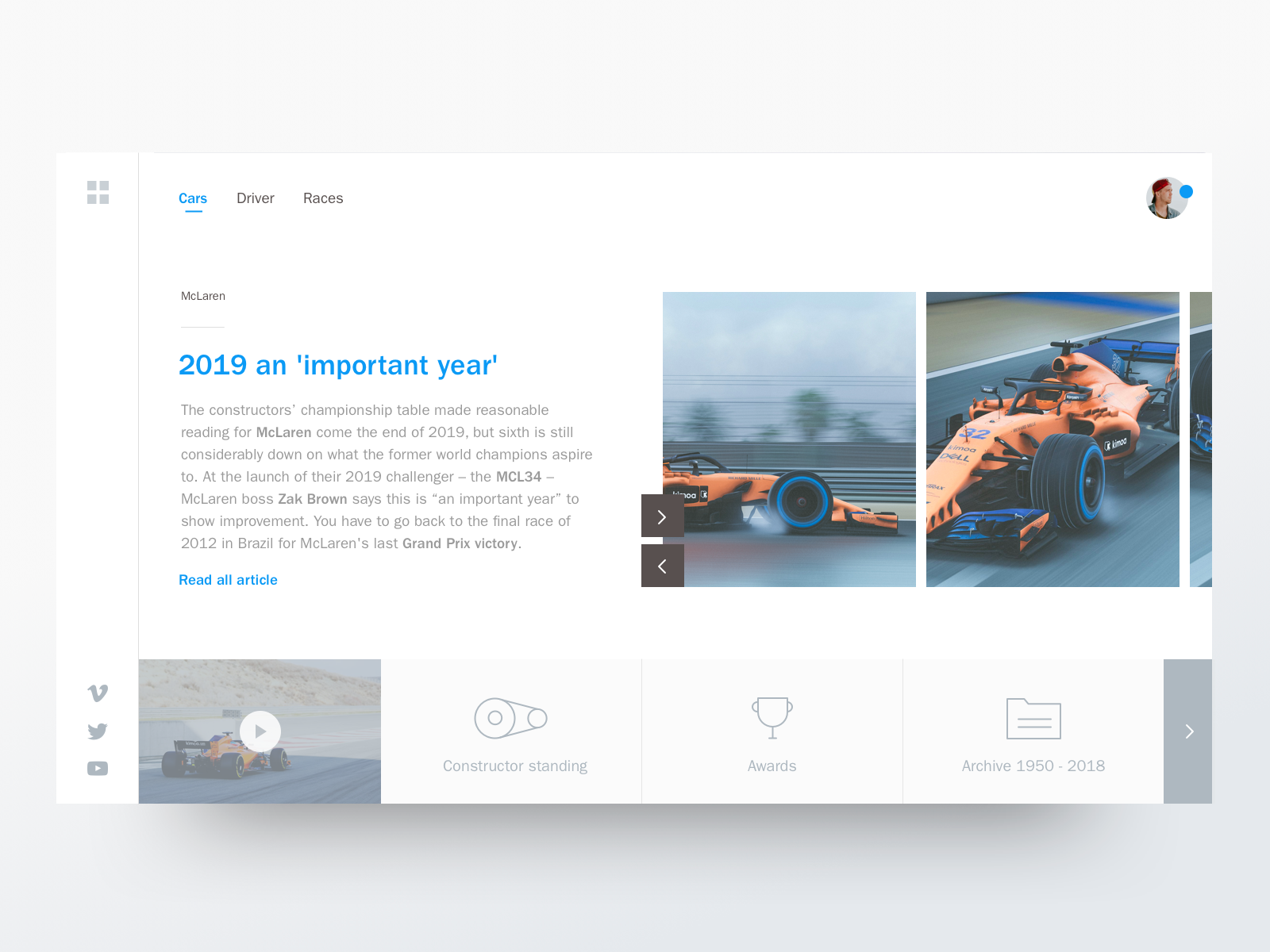 Formula 1 car profile by Claudio Parisi on Dribbble