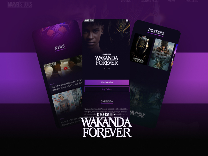 Wakanda Forever Landing Page by Felipe Leite on Dribbble