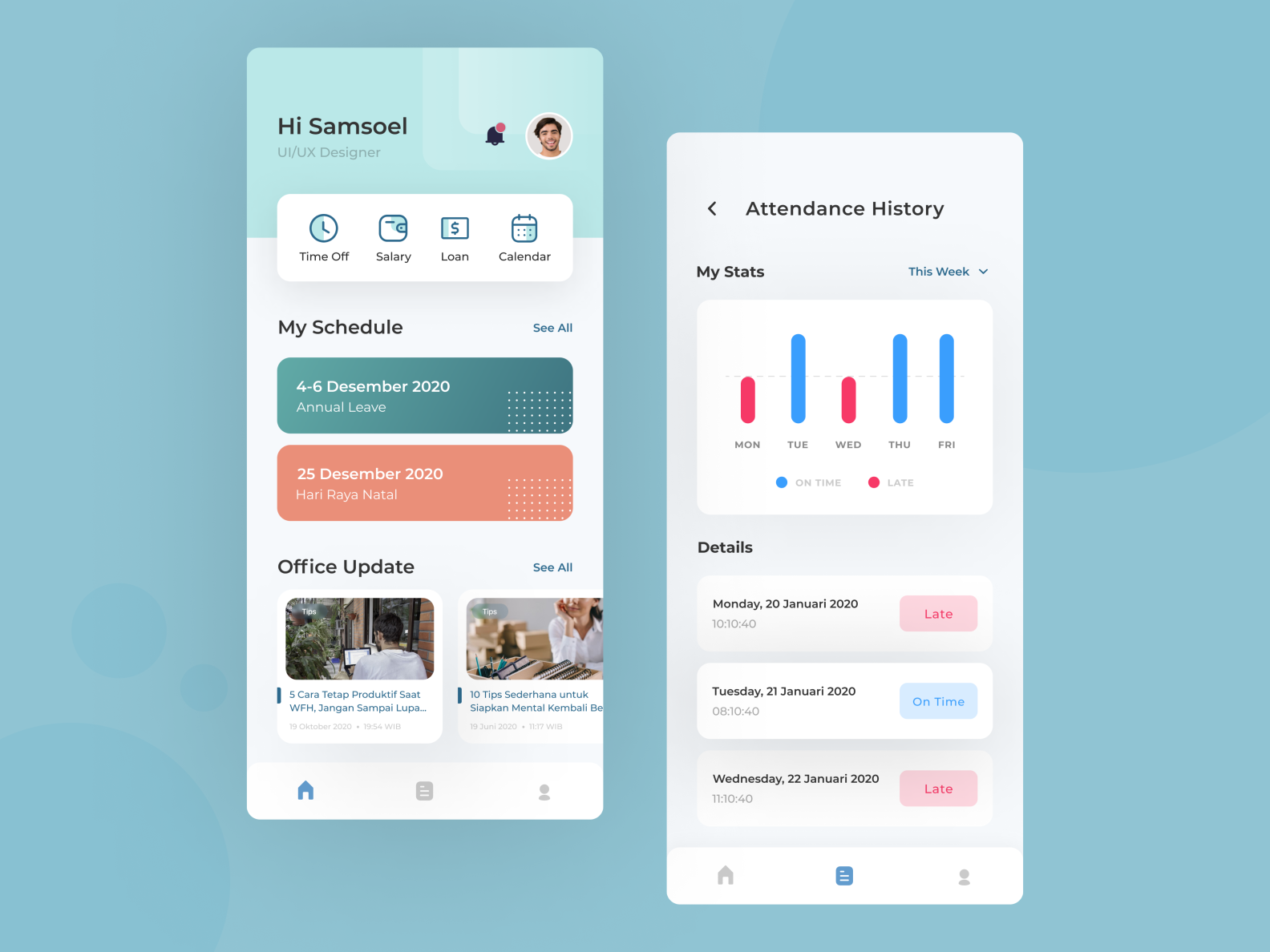 #Exploration - HRIS App by Kasyfi Mawarid on Dribbble