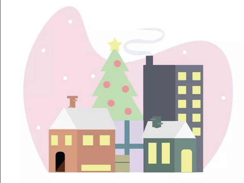 Christmas town by Catherine on Dribbble
