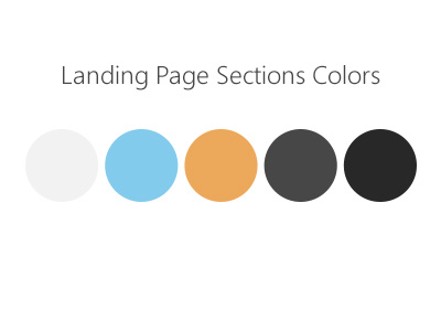 Landing Page Sections Colors by Maria Nasioti on Dribbble