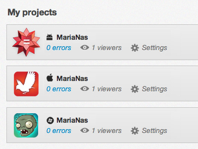 Projects page by Maria Nasioti on Dribbble