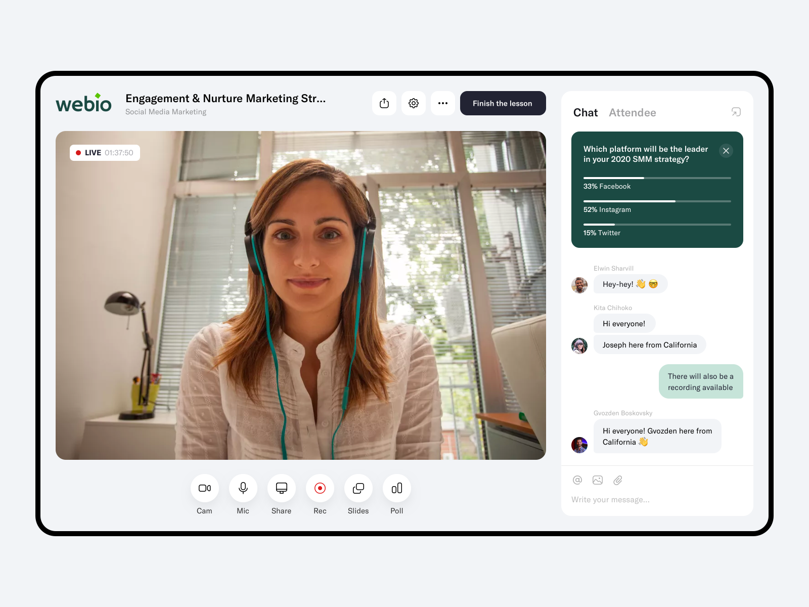 Online Education Platform. Webinar page by Eugene Olefir on Dribbble