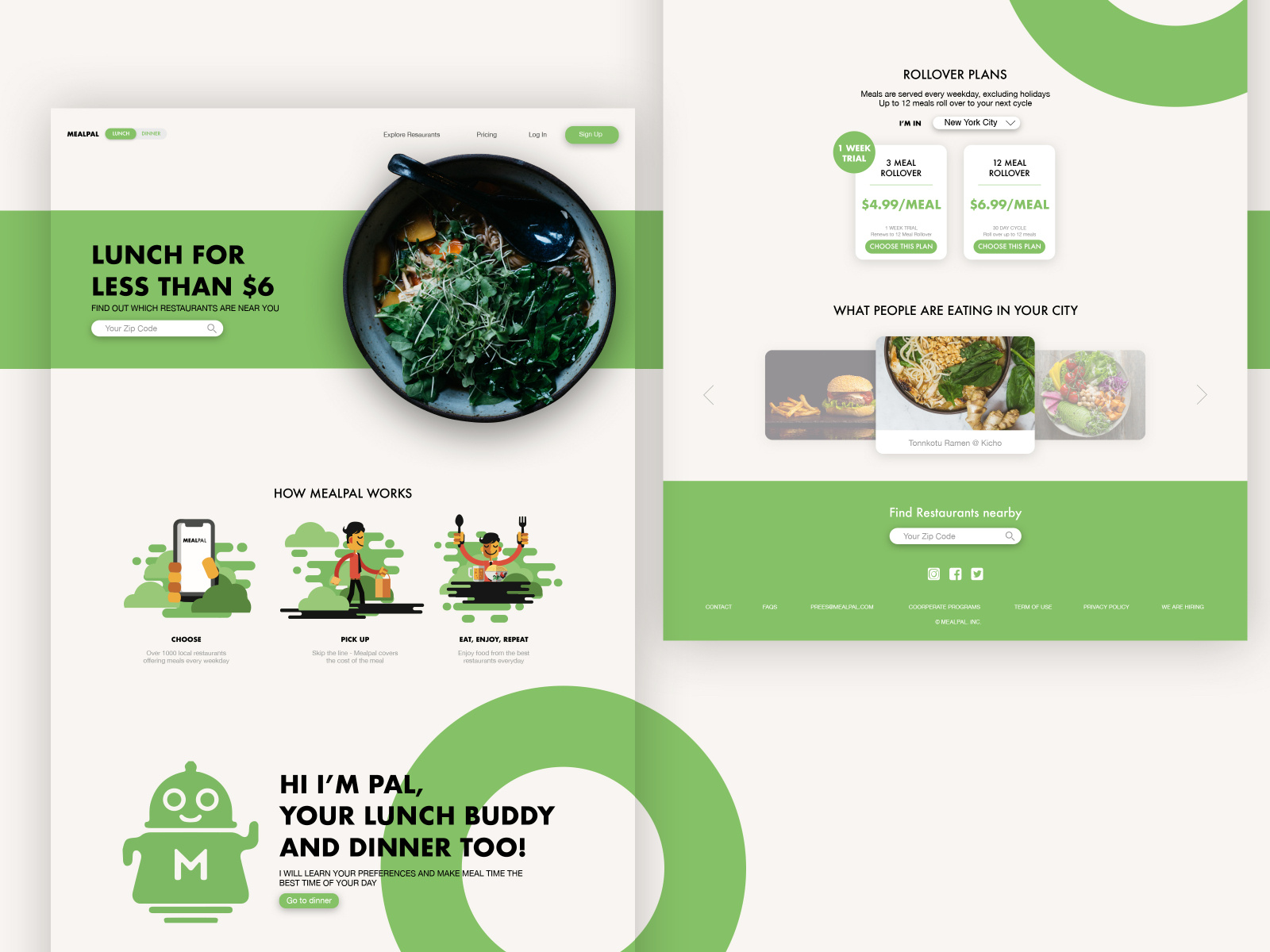 Mealpal Landing Page Redesign by wanr space on Dribbble