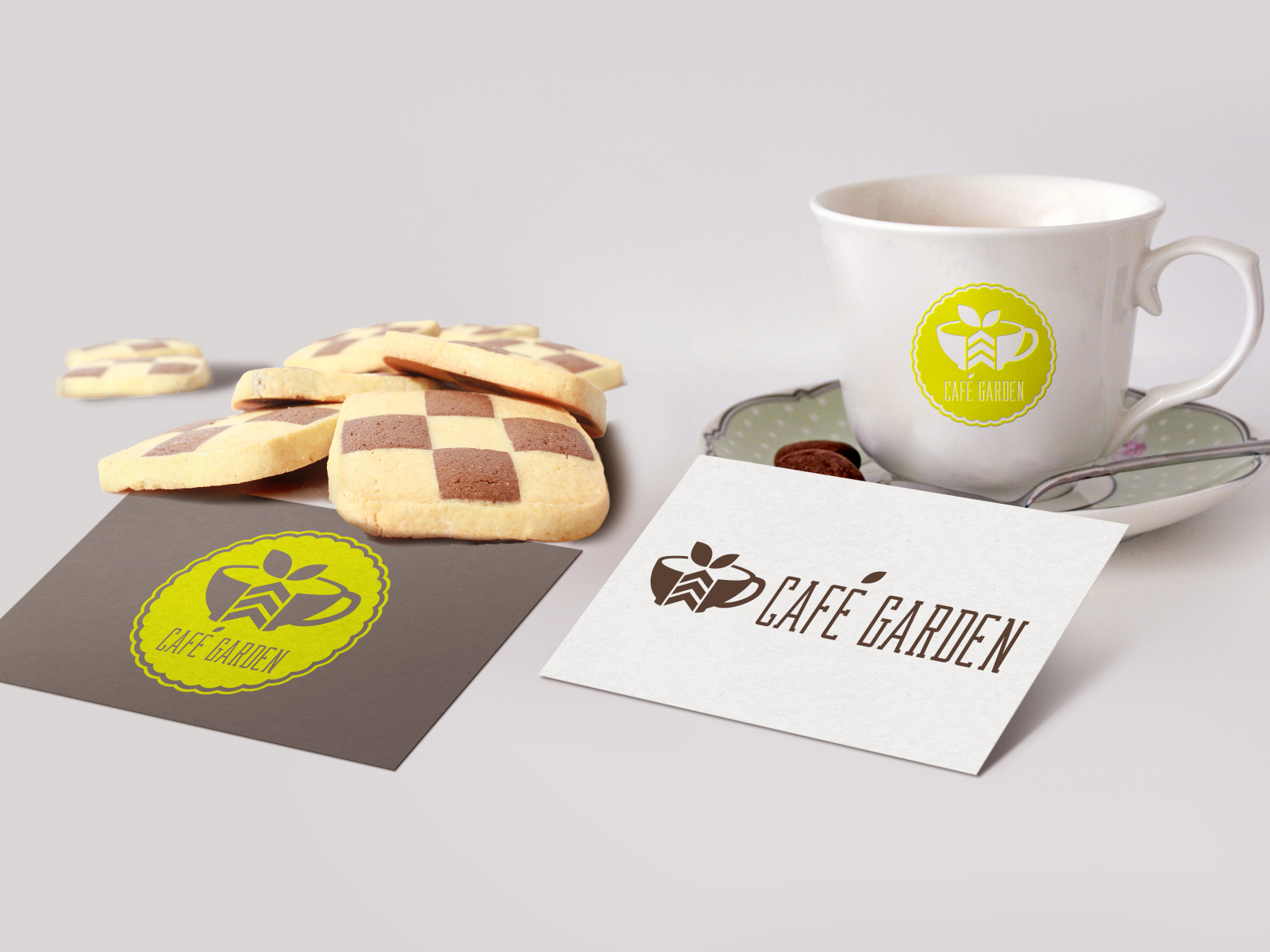 Café Garden logo design by Lossonczy Bazsó on Dribbble