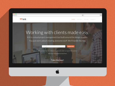 New Krit Landing Page by Andrew Askins for Krit on Dribbble