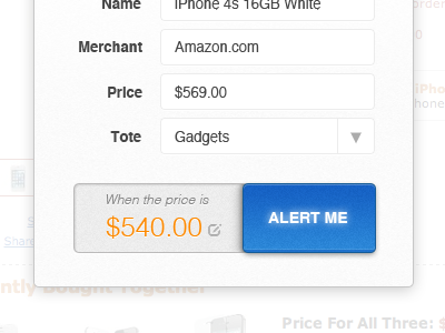 Price Alert Chrome Extension by Zarin Ficklin on Dribbble