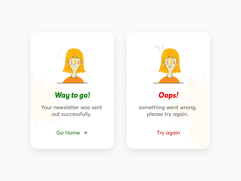 Error And Sucess Message By Felix Enyinnaya On Dribbble