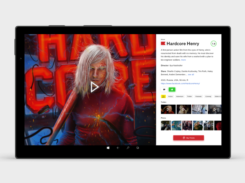 Movie card detailed view concept by Yuriy Kamendrovskiy on Dribbble