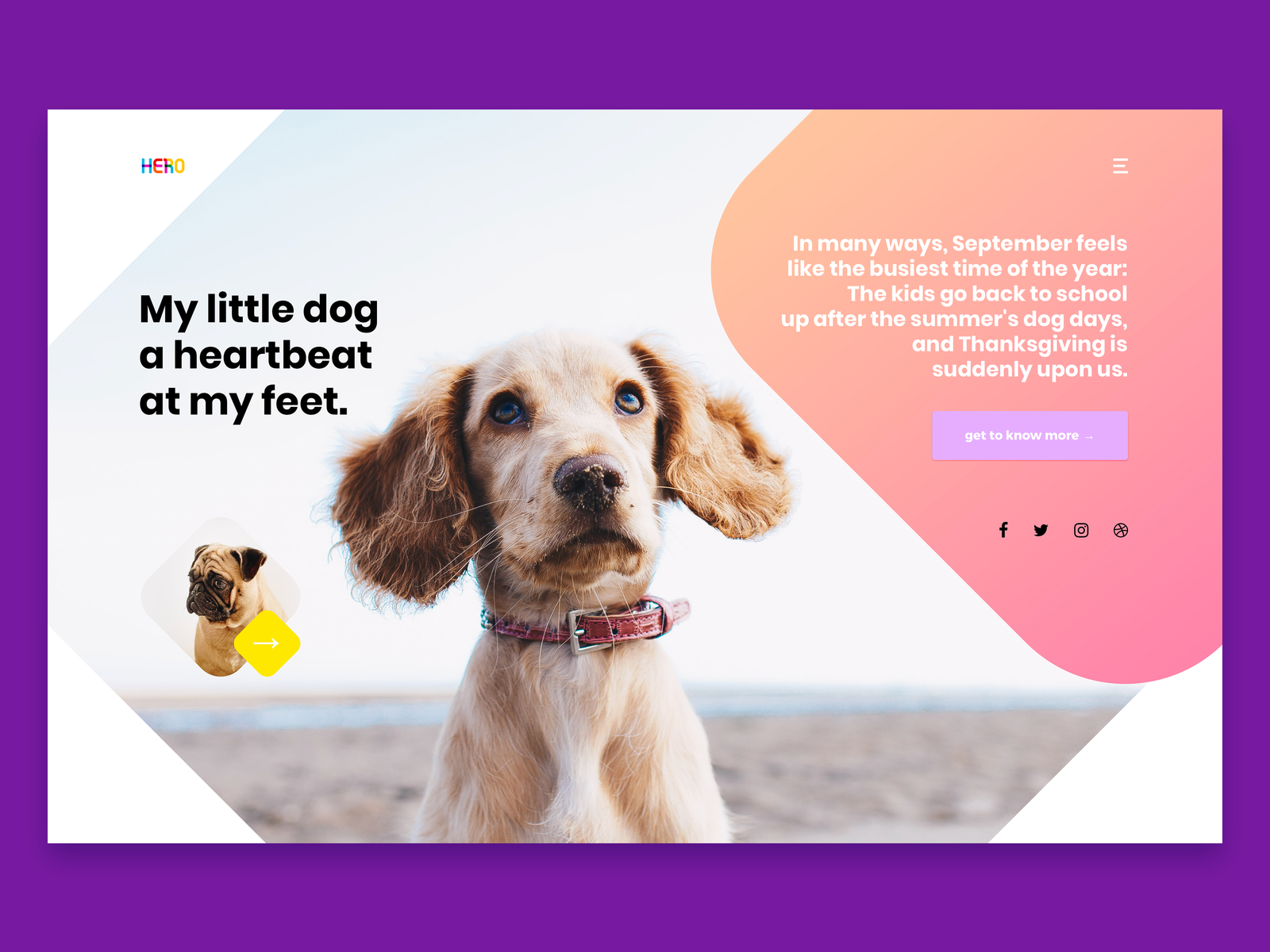 Simple and clean header by SPACECAKE on Dribbble