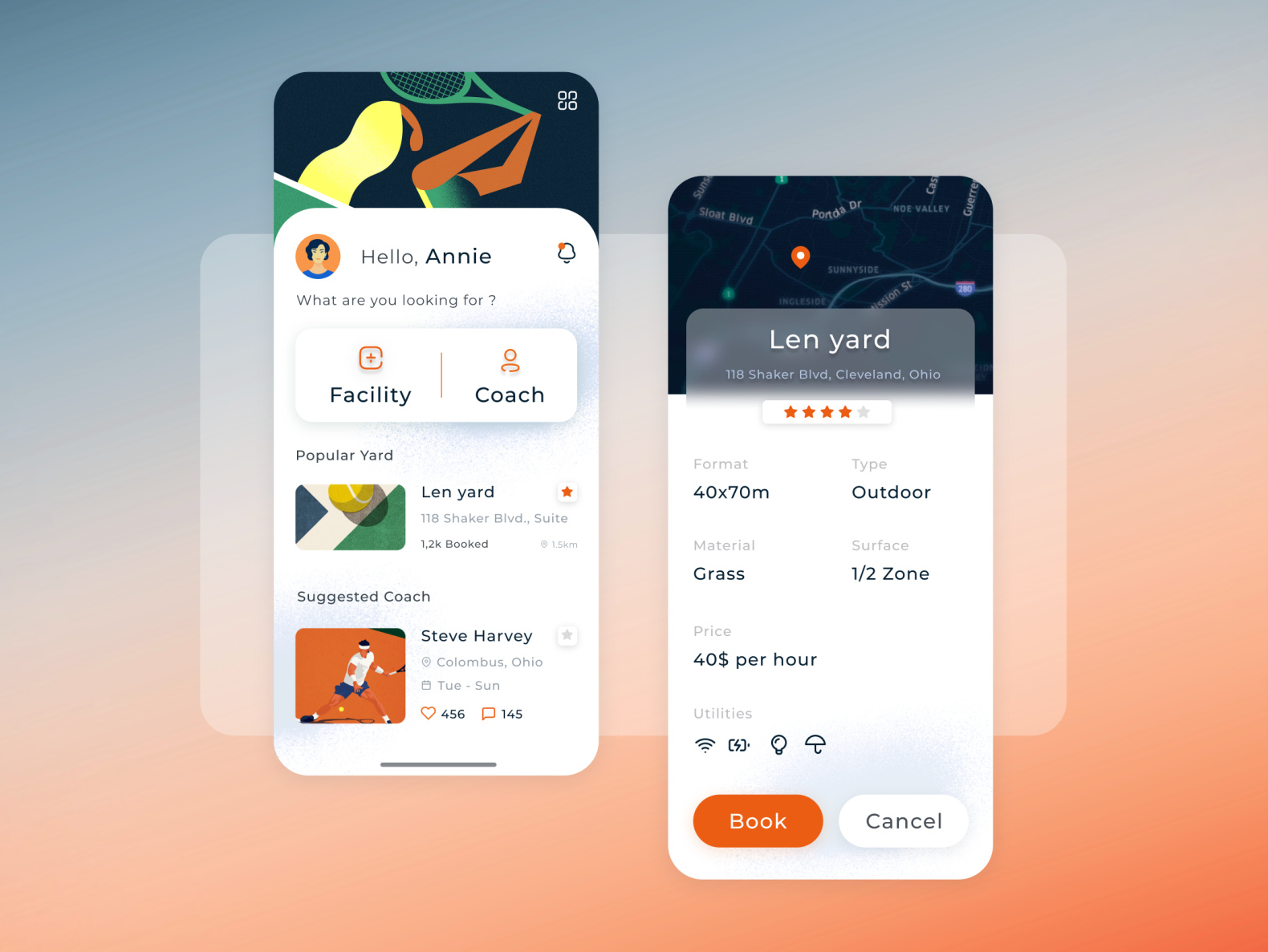 Tennis App by Anh Tran on Dribbble