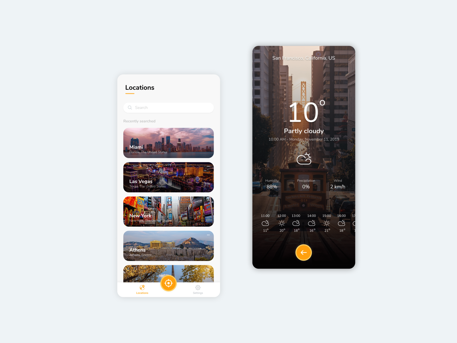 Weather Forecast App by Junn Studio on Dribbble