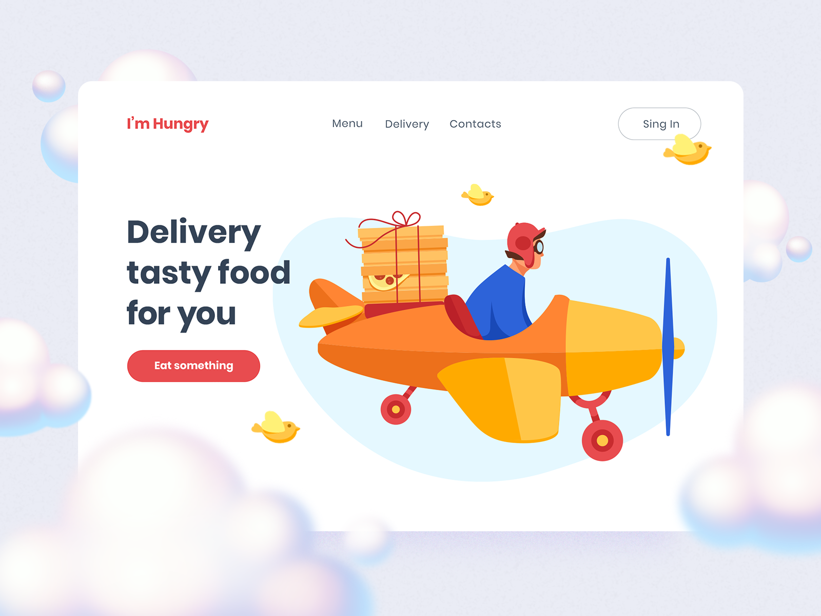 I'm Hungry. Food Delivery Illustrations I by Anna Novikova for UI8 on ...