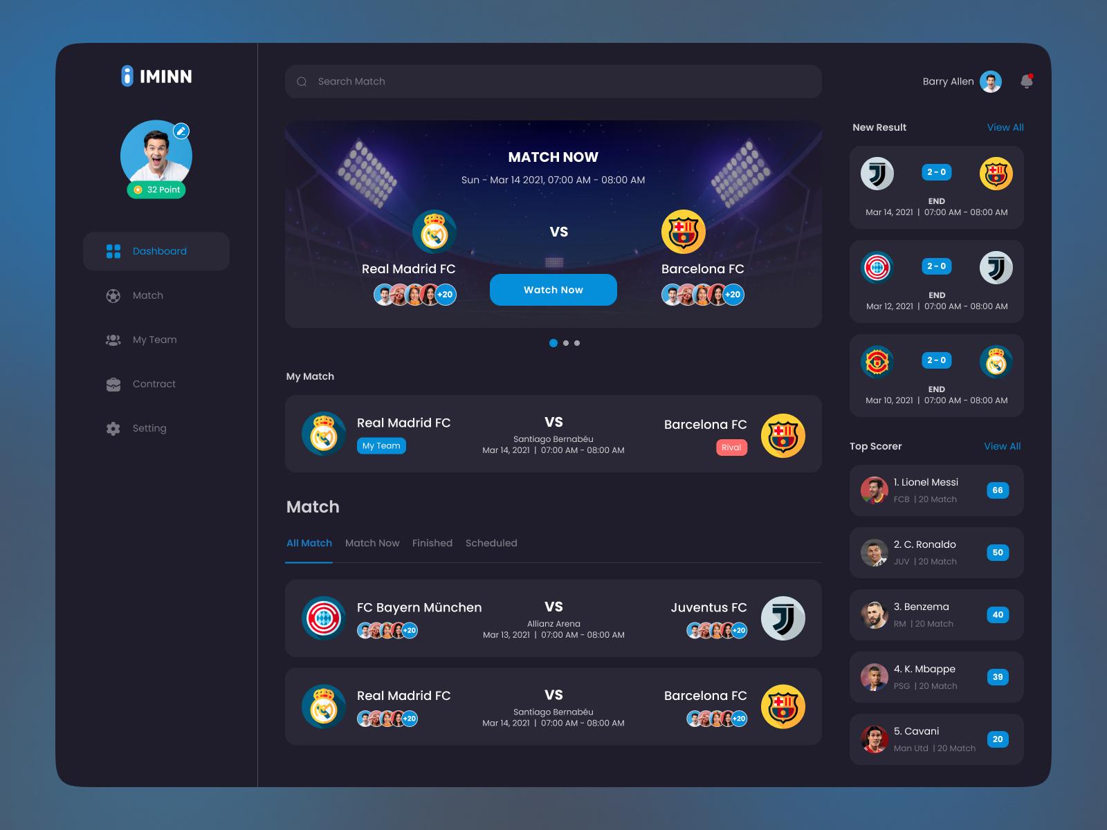 Football Manager - Dark Mode Dashboard Exploration by Hawari Muhtarom ...