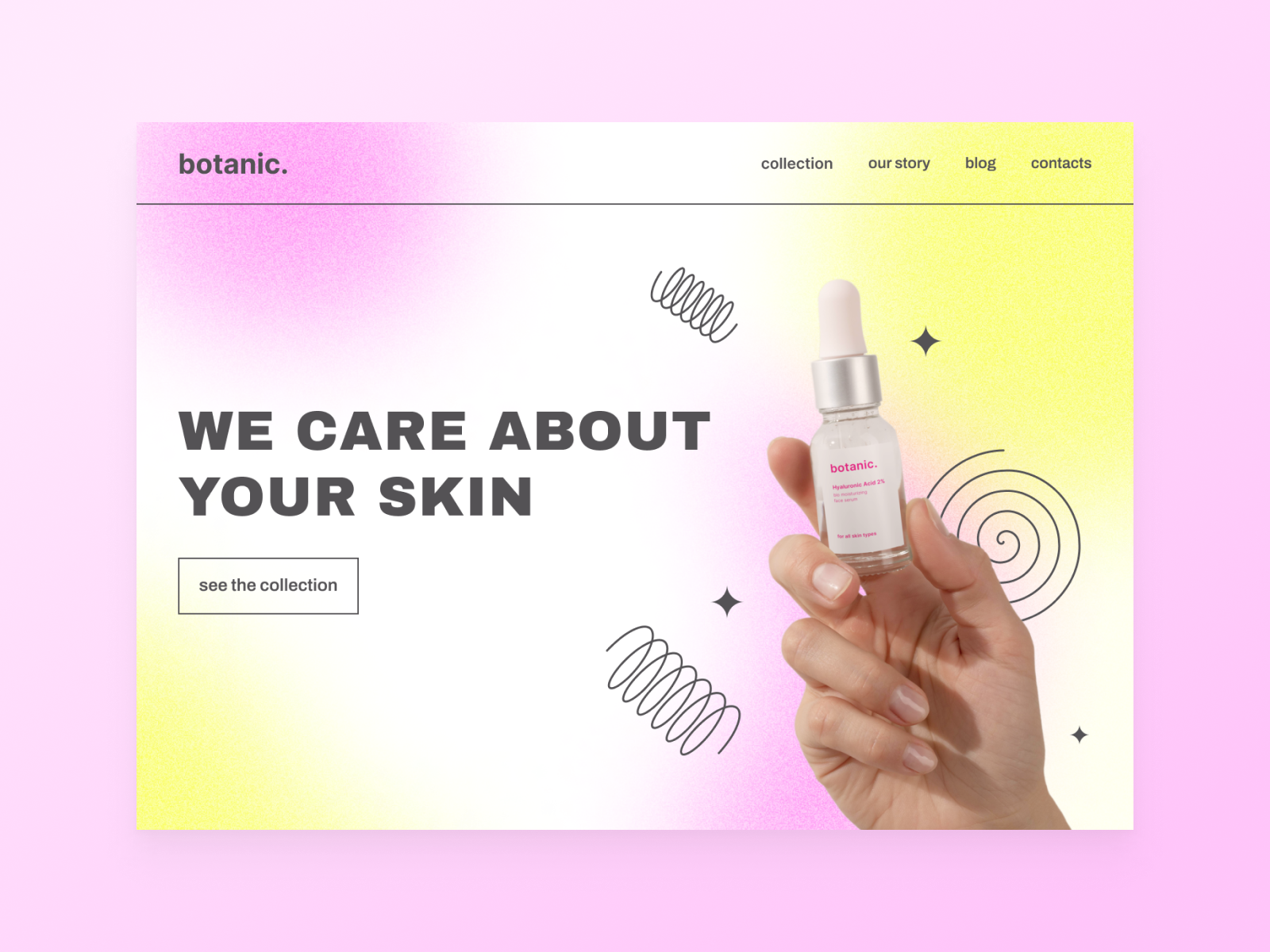 Beauty cosmetic landing page by Ksenia Zakharova on Dribbble