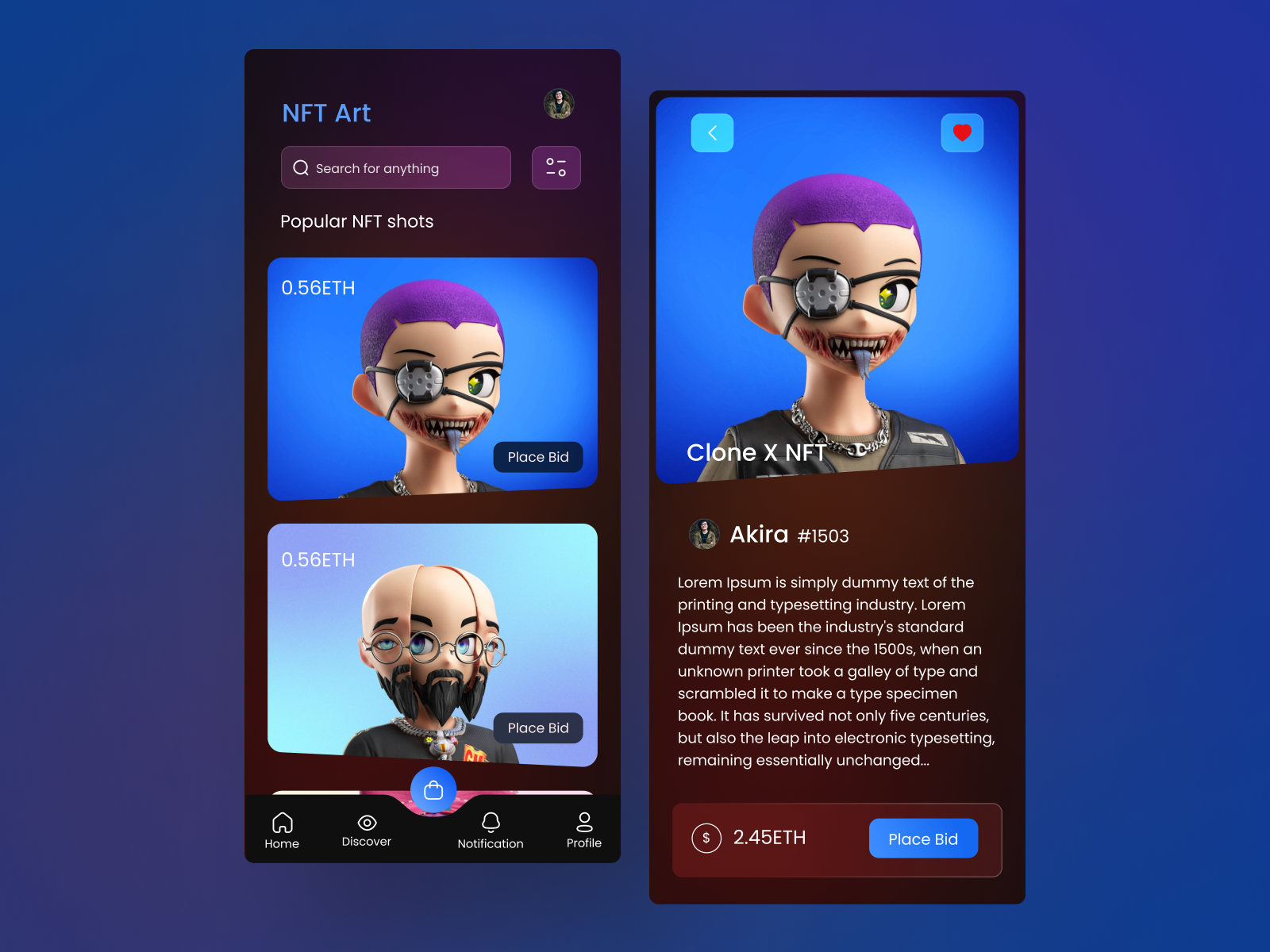 NFTs App by Khadijah Abdulkabir on Dribbble