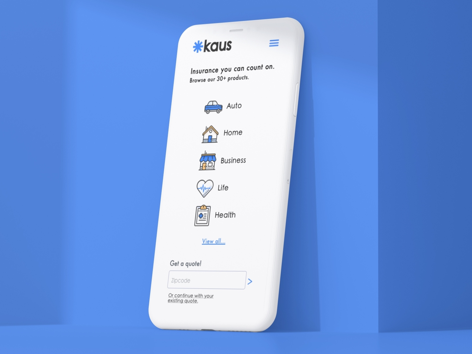 Kaus Insurance Rebranding and UX Design by Gina Yu on Dribbble