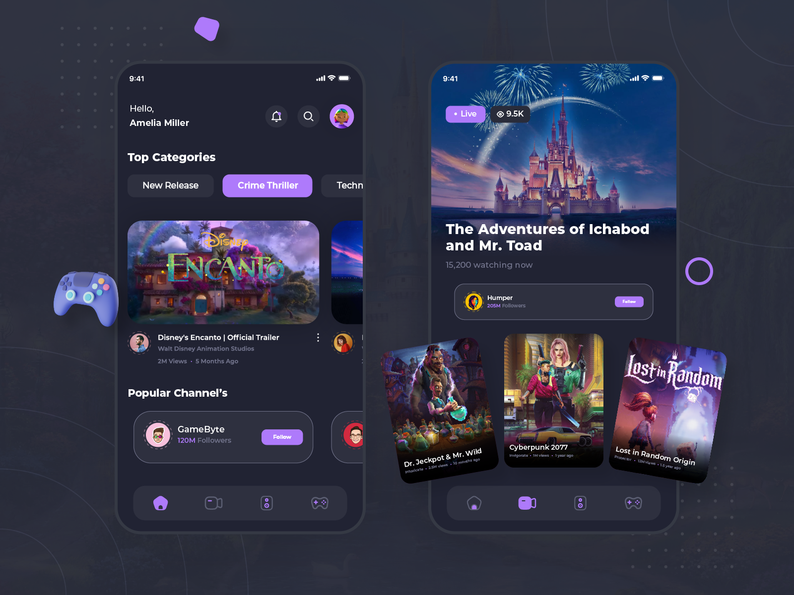 Games & Video Live Streaming App by Raj Kansagra on Dribbble