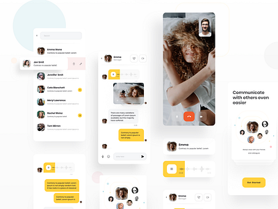 Messaging App UI by visiolab on Dribbble