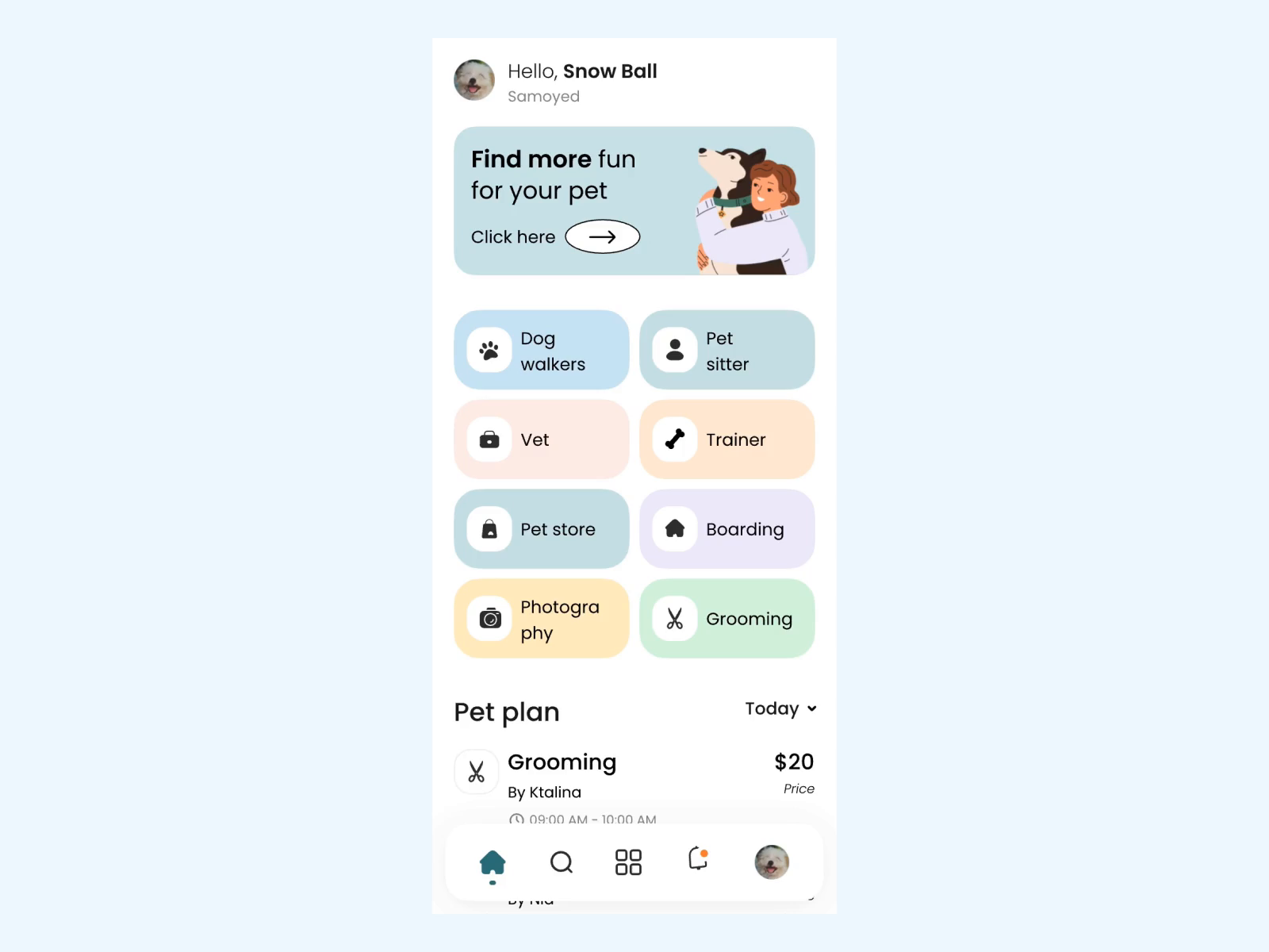Pet Sitting App UI by visiolab on Dribbble